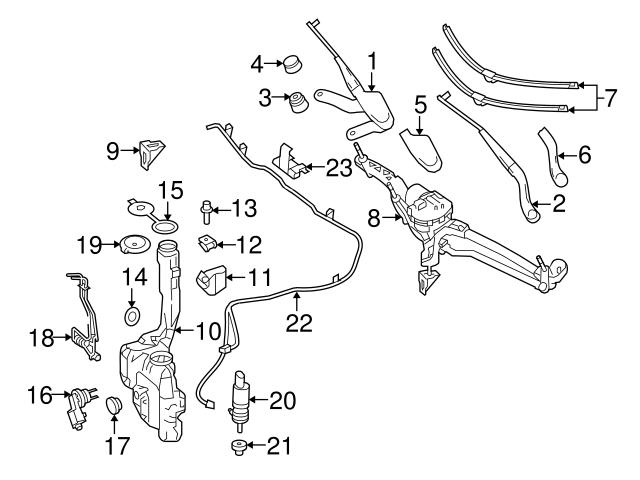 Genuine Mercedes 2128201644 Wiper Arm; Front Right - Mercedes