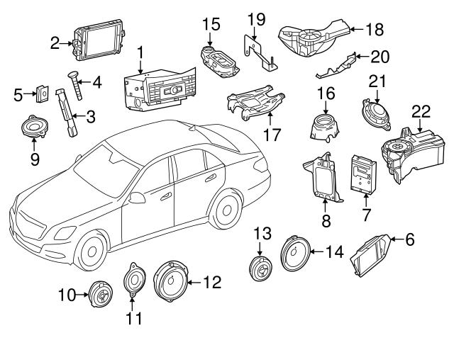 Genuine Mercedes 2128202902 Rear Seat Speaker Switch - Mercedes