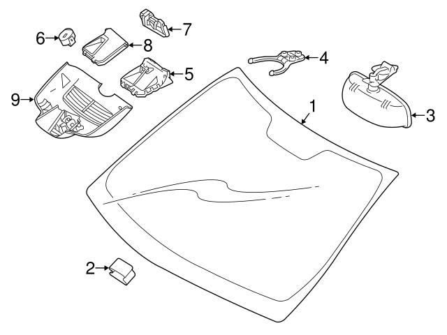 Genuine Mercedes 21282107369051 Rain Sensor Cover; Front Outer - Mercedes