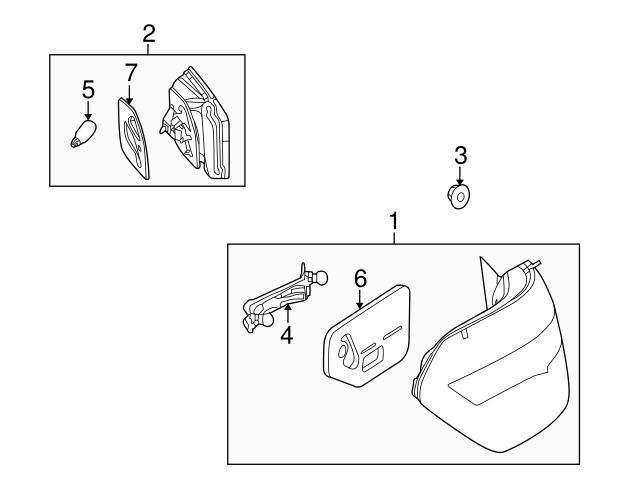 Genuine Mercedes 2128260891 Back Up Light Assembly Gasket; Rear Right ...