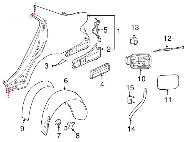 Genuine Mercedes 2128300242 Quarter Panel Vent; Left, Right - Mercedes ...