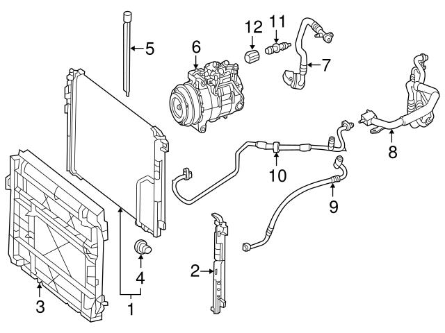Genuine Mercedes 2128308200 A/C Refrigerant Discharge / Suction Hose ...