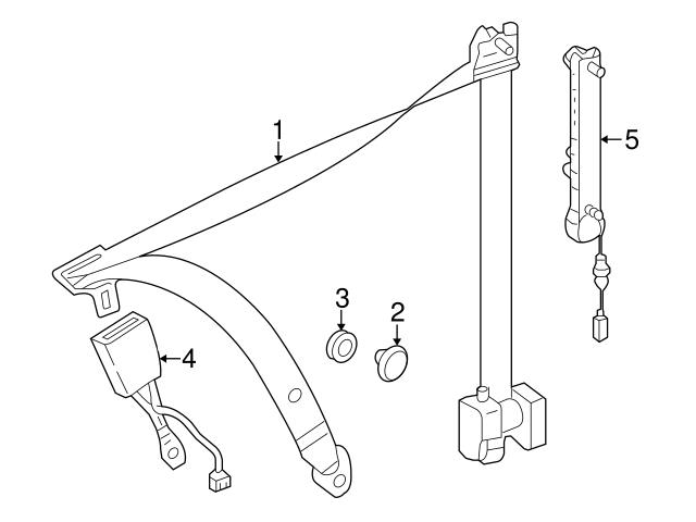 Genuine Mercedes 2128600088 Seat Belt Height Adjuster; Front Left/Right ...