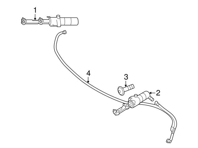 Genuine Mercedes 2128600092 Headlight Washer Hose; Front - Mercedes