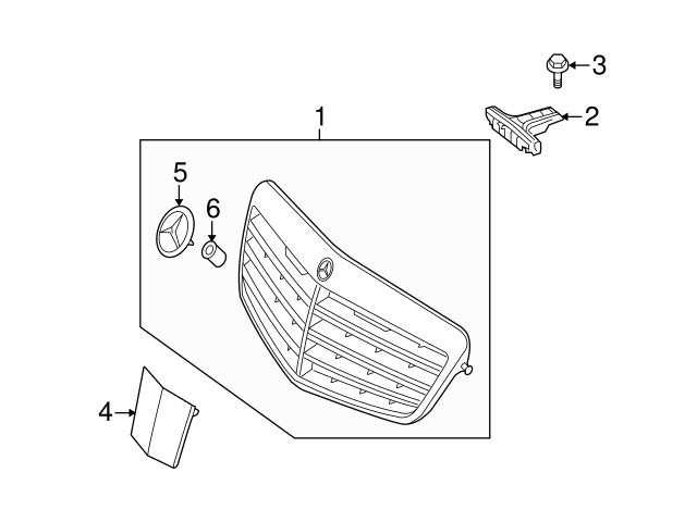 Genuine Mercedes 2128850136 Grille Bracket - Mercedes