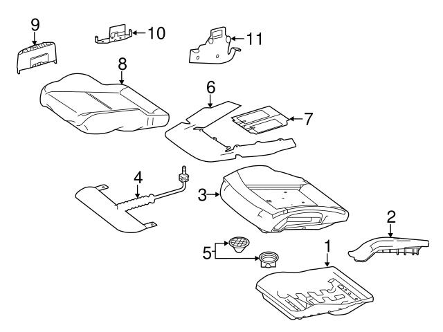 Genuine Mercedes 2129050101 Power Seat Switch; Front Left - Mercedes ...
