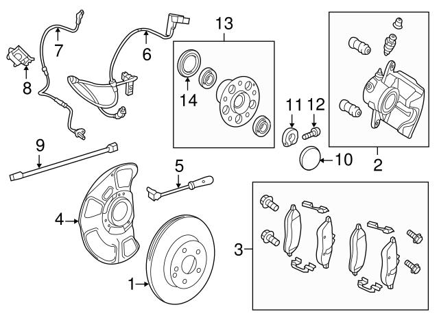 Genuine Mercedes 2129053403 ABS Wheel Speed Sensor - Mercedes | 2129050801