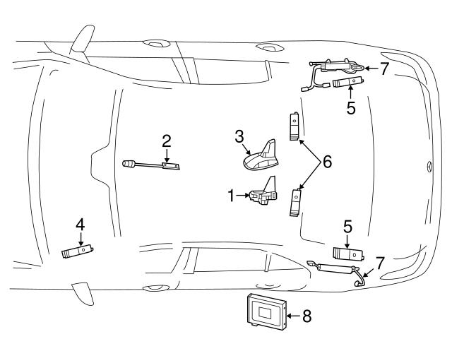 Genuine Mercedes 2129054903 Antenna Amplifier; Right - Mercedes