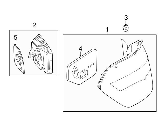 Genuine Mercedes 2129060757 Tail Light Assembly; Rear Left - Mercedes ...