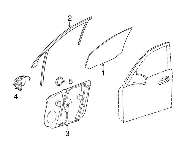 Genuine Mercedes 2129066702 Power Window Motor; Front Right - Mercedes ...