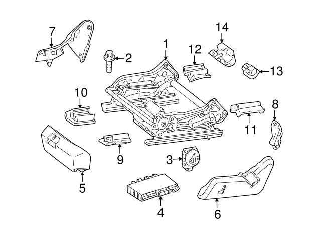 Genuine Mercedes 21291827307E94 Seat Frame Trim Panel; Left Front ...