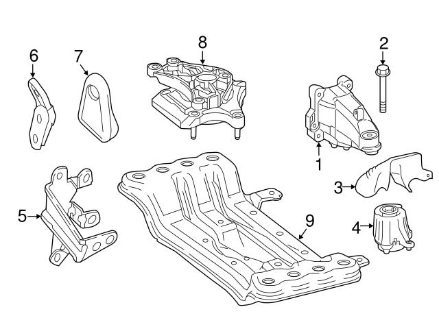 Genuine Mercedes 2132401600 Engine Mount Support; Left - Mercedes