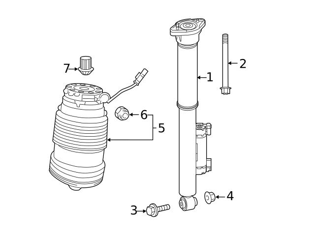 Genuine Mercedes 213320420364 Shock Absorber; Rear Left/Right ...
