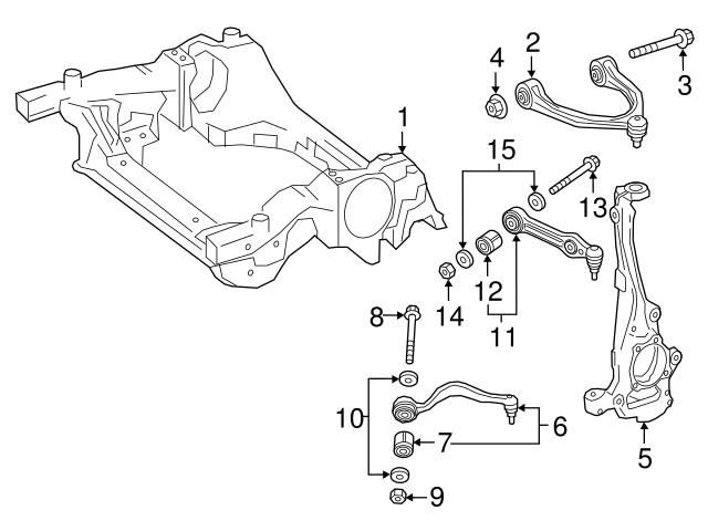 Genuine Mercedes 2133302304 Control Arm; Front Left Lower - Mercedes