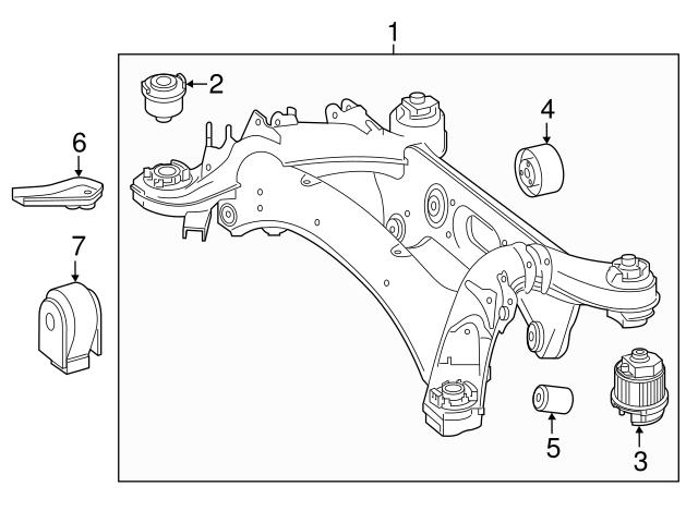 Genuine Mercedes 2133521400 Suspension Crossmember Stopper; Rear Right ...