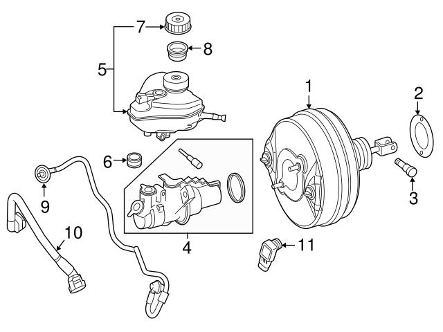 Genuine Mercedes 2134300000 Brake Master Cylinder - Mercedes