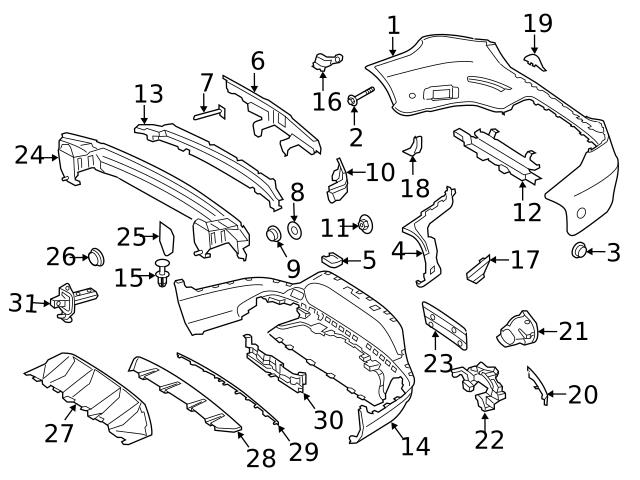Genuine Mercedes 2134903200 Tail Pipe Tip; Right - Mercedes