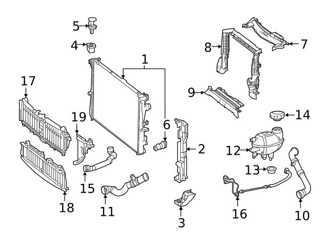 Genuine Mercedes 2135000155 Air Intake Hose; Front Engine - Mercedes