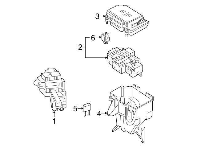Genuine Mercedes 2135400350 Fuse Box; Front - Mercedes