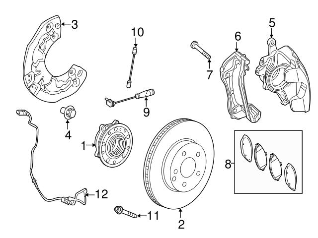 Genuine Mercedes 2135403605 ABS Wheel Speed Sensor Wire Harness; Right ...