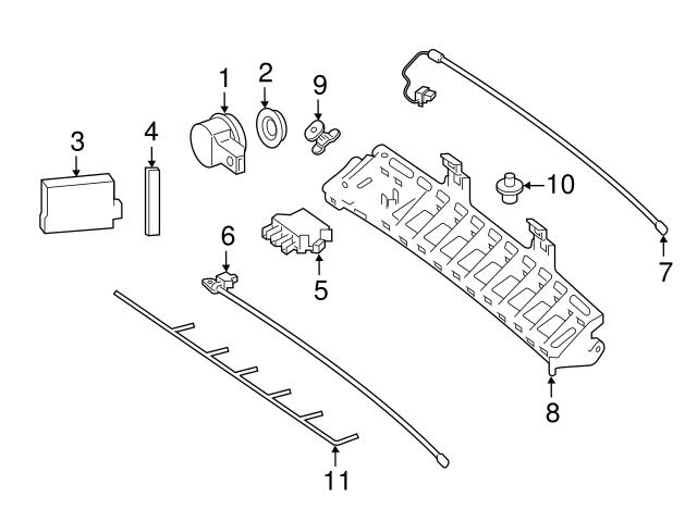 Genuine Mercedes 2135406303 Parking Aid System Wiring Harness; Rear ...