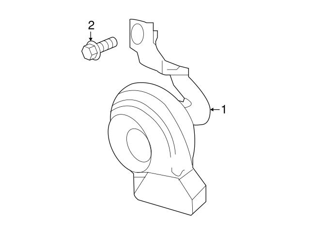 Genuine Mercedes 2135424400 Horn; Left - Mercedes | 2135420220 2135422800
