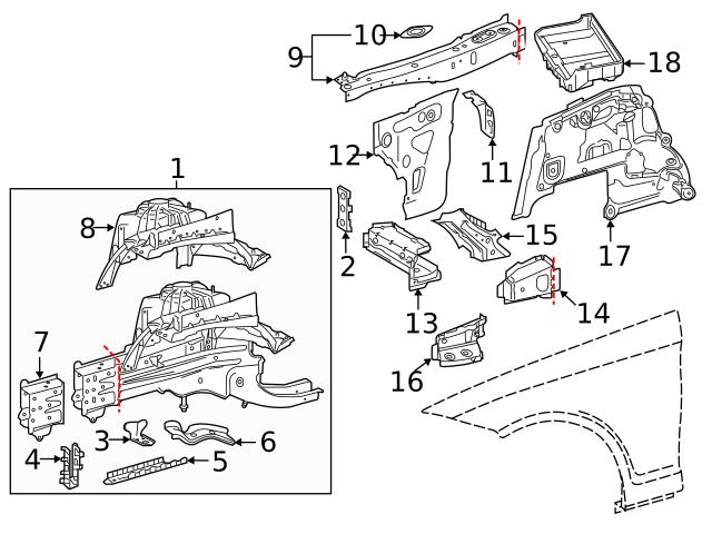 Genuine Mercedes 2136200018 Battery Tray; Front - Mercedes