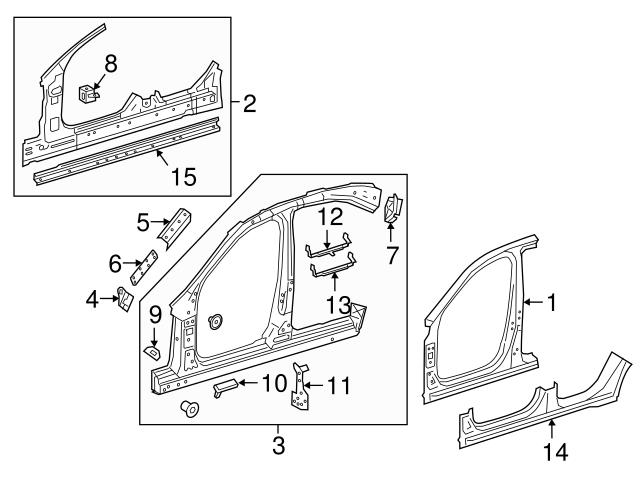 Genuine Mercedes 2136378700 Uniside Bracket; Front Left - Mercedes