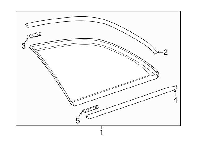 Genuine Mercedes 2136700100 Quarter Panel Molding; Rear Left - Mercedes