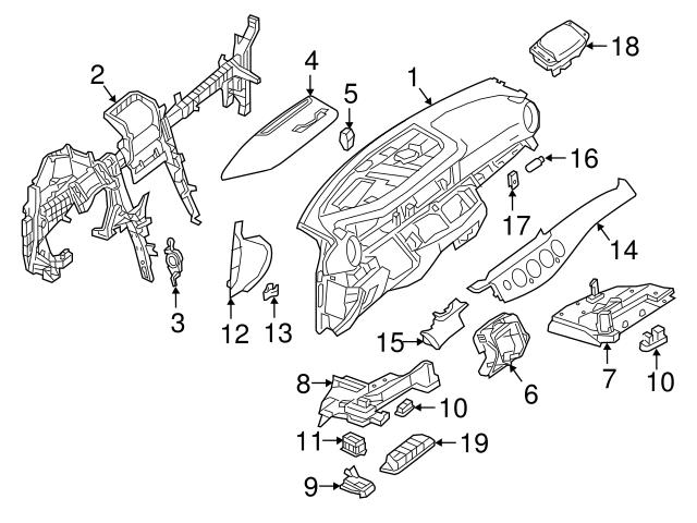 Genuine Mercedes 21368029069051 Instrument Panel Cover; Left - Mercedes ...