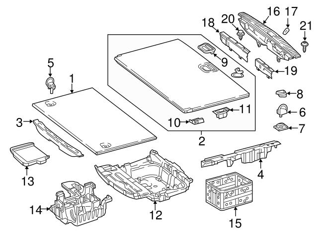 Genuine Mercedes 2136903601 Liftgate Trim Scuff Plate; Rear - Mercedes