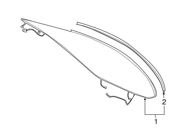 Genuine Mercedes 2137250800 Back Glass/Rear Window Seal; Rear Lower ...