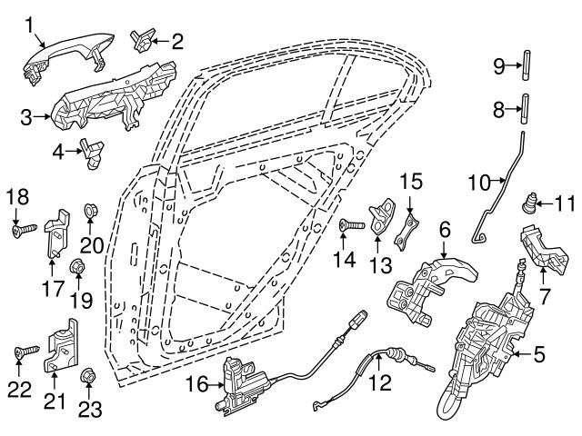 Genuine Mercedes 2137330200 Door Latch Bracket; Front Right - Mercedes