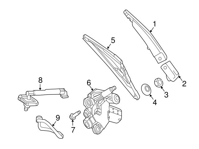 Genuine Mercedes 2138201703 Back Glass Wiper Arm; Rear - Mercedes ...