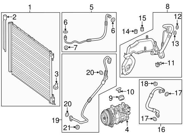 Genuine Mercedes 2138301101 A/C Refrigerant Discharge Hose - Mercedes