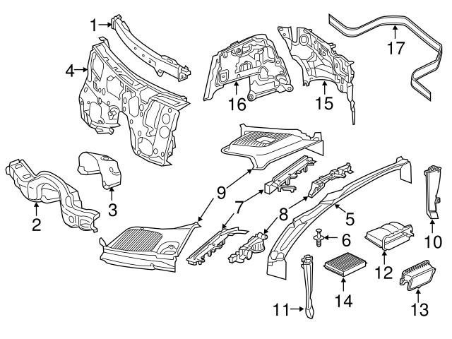 Genuine Mercedes 2138320400 Sunroof Drain Hose Drain Valve; Right ...