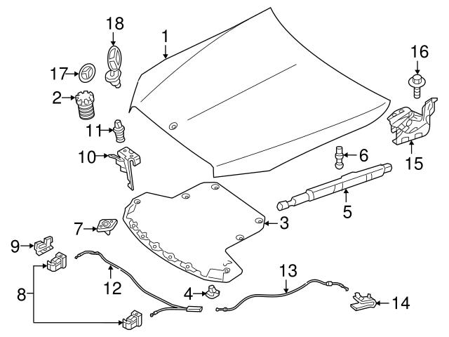 Genuine Mercedes 2138800228 Hood Hinge; Front Right - Mercedes