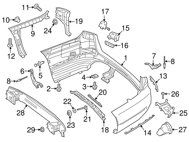 Genuine Mercedes 2138850114 Bumper Cover Bracket; Right - Mercedes