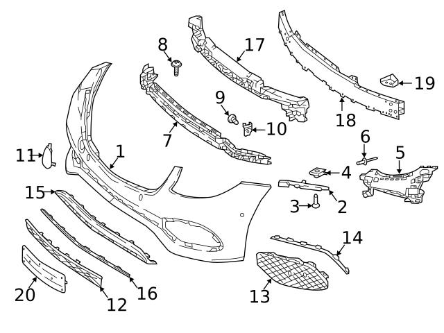 Genuine Mercedes 2138850274 Grille Molding; Front Right - Mercedes