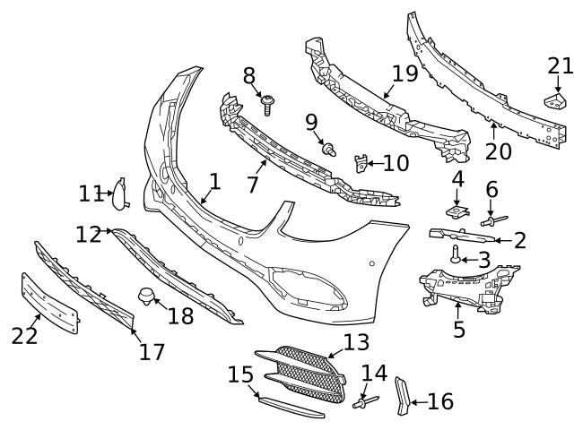 Genuine Mercedes 2138858901 Grille Molding; Front Center Left - Mercedes