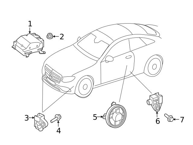 Genuine Mercedes 2139004325 Air Bag Control Module - Mercedes ...