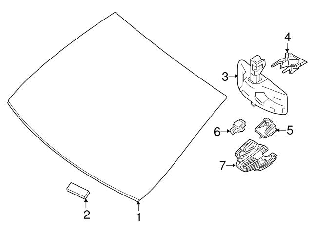 Genuine Mercedes 2139008916 Lane Departure System Camera; Front - Mercedes