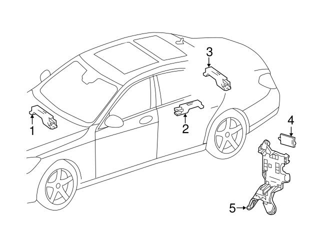 Genuine Mercedes 2139051100 Keyless Entry Antenna; Front - Mercedes