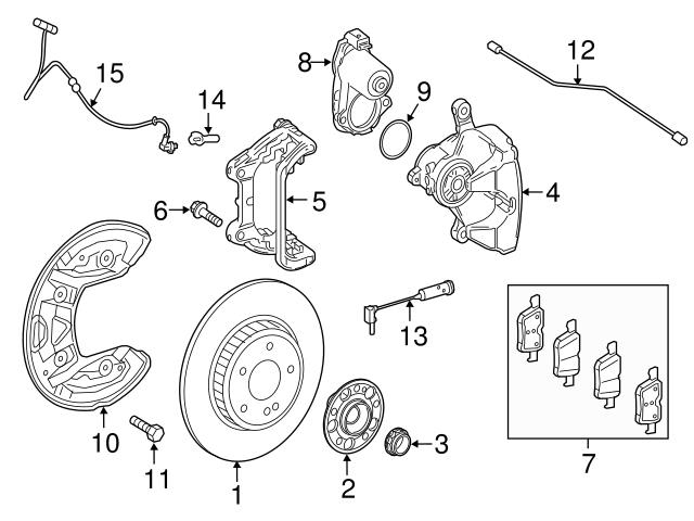 Genuine Mercedes 2139055703 ABS Wheel Speed Sensor; Left Rear, Right ...