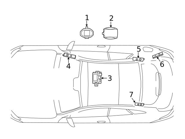Genuine Mercedes 2139056900 Antenna Amplifier; Right Upper - Mercedes
