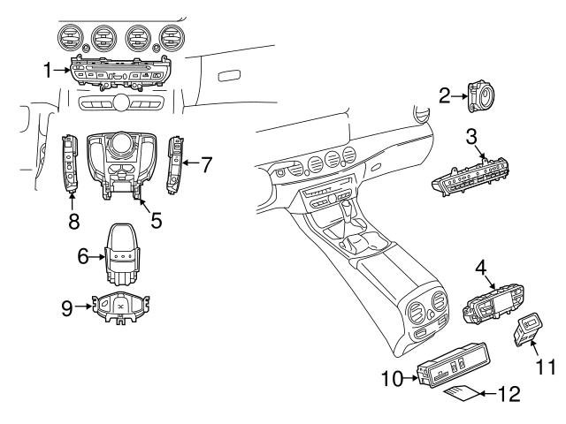 Genuine Mercedes 2139059405 Combination Switch; Left - Mercedes