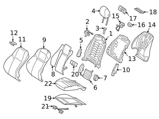 Genuine Mercedes 2139061202 Seat Heater Pad; Front Right Lower - Mercedes