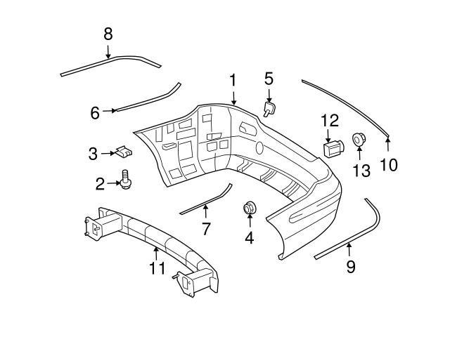 Genuine Mercedes 2155420051 Parking Aid Sensor Retainer Ring; Left ...