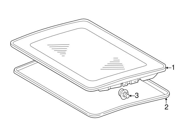 Genuine Mercedes 2157800098 Sunroof Glass Seal - Mercedes