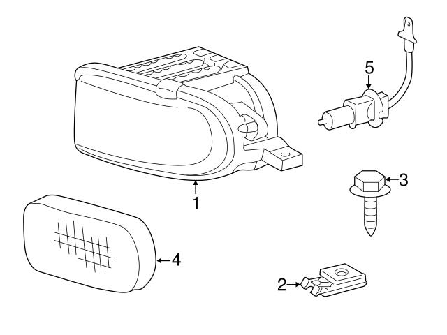 Genuine Mercedes 215820065664 Fog/Cornering Light Assembly; Front Right ...